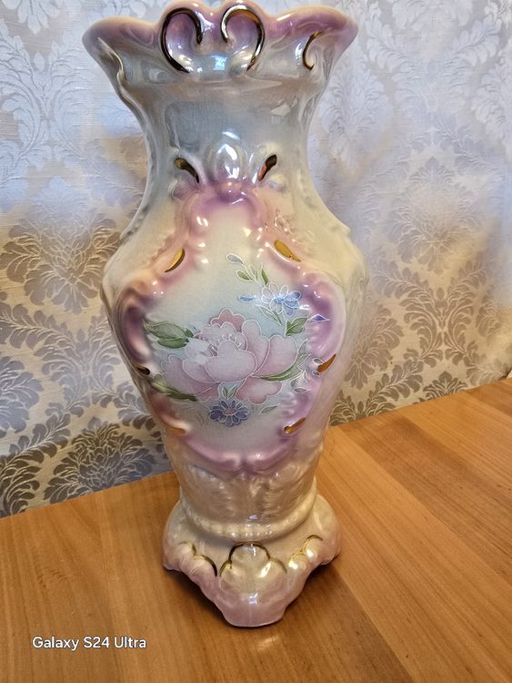 Wunderschöne Vintage Porzellan Vase, Perlmutt (Gebraucht) in Gelterfingen für CHF 9 – mit ...