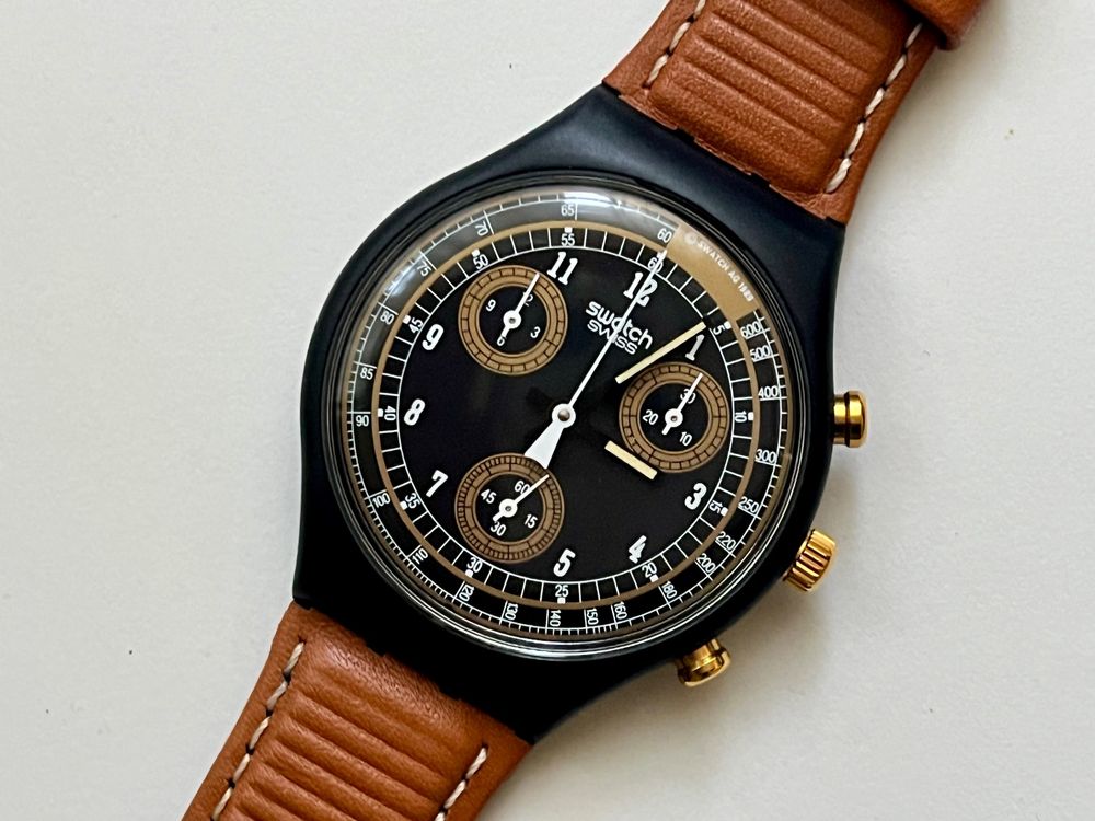Swatch Chrono Sand Storm SCB104 1990 Perfekter Zustand OVP (Neu und ...