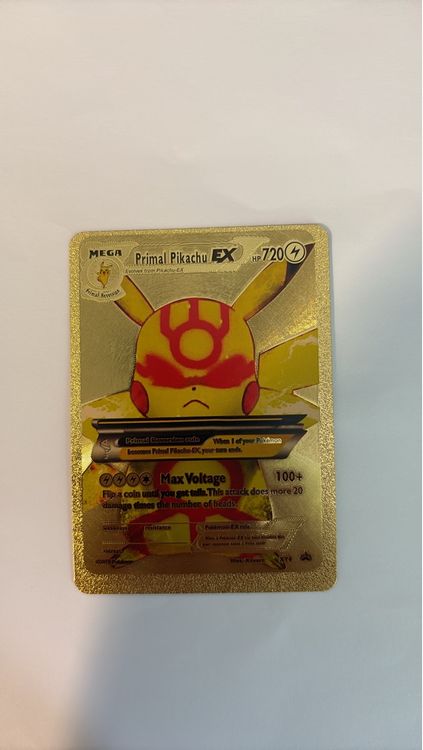 Carta Pokémon Dorata Primal Pikachu EX (Nuovo (secondo la descrizione ...