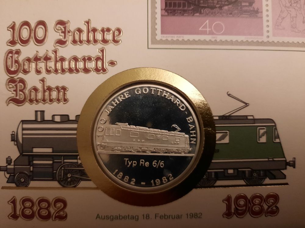 Münzbrief 100 Jahre Gotthardbahn 1982 | Kaufen auf Ricardo