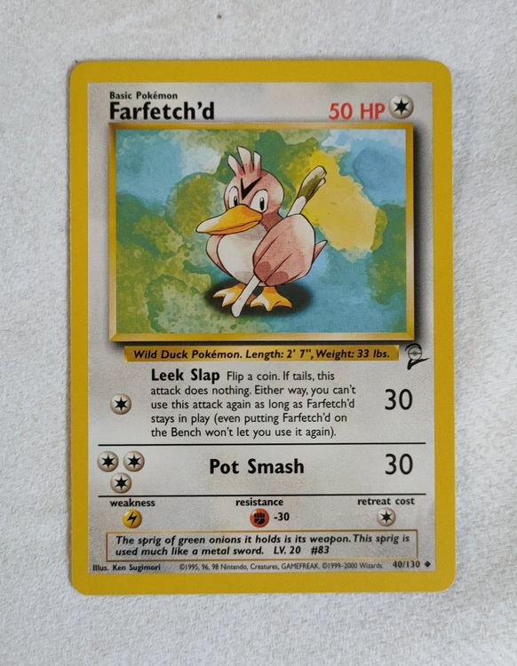 Farfetch'd Pokemon card carte English Anglais EN Base set 2 (Gebraucht ...