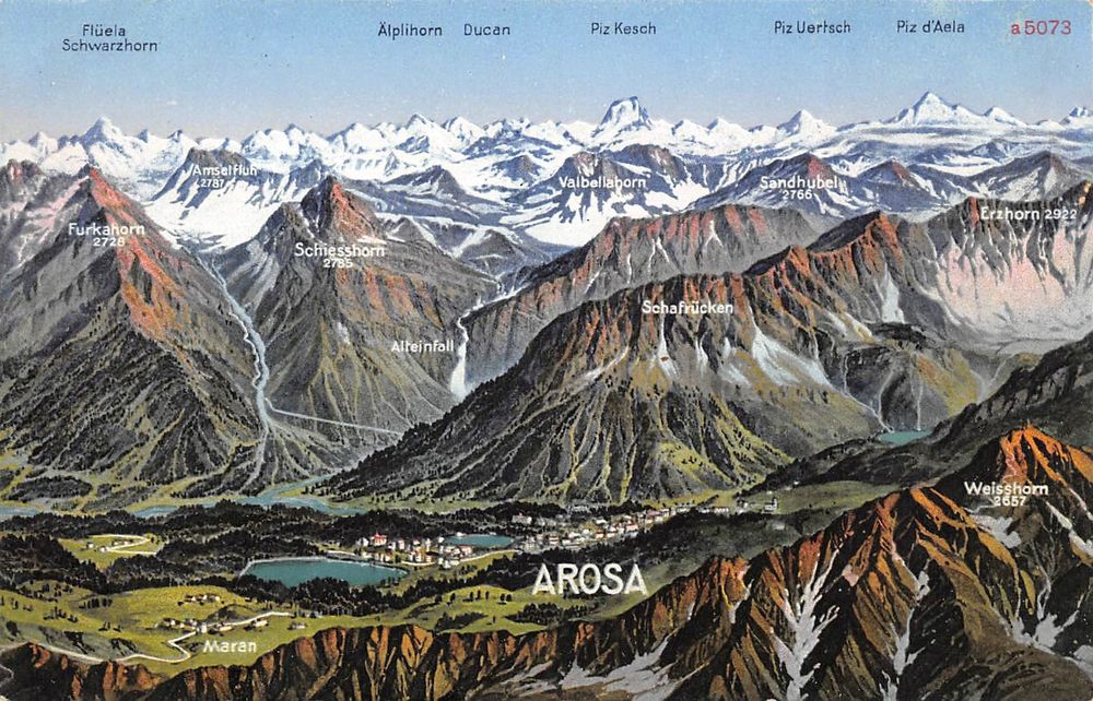 Arosa, Panoramakarte | Kaufen auf Ricardo