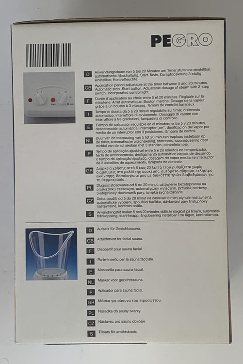 Inhalator / Dampftherapiegerat – Pegro (Made in Germany)–Neu (Neu und ...
