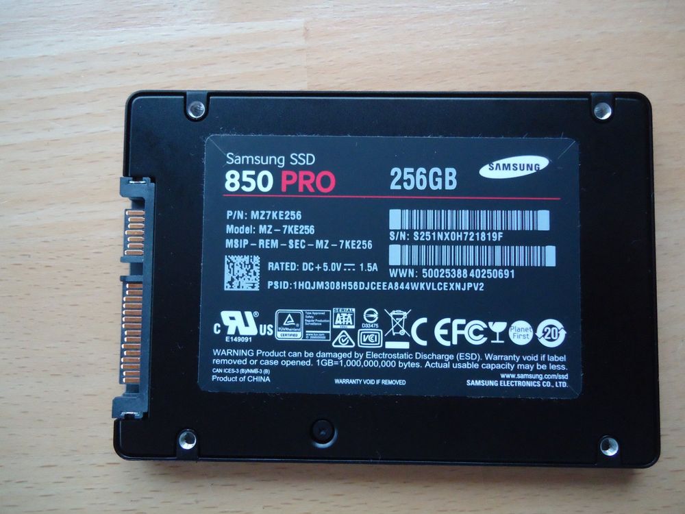 Samsung SSD 850 Pro 256GB | Kaufen auf Ricardo