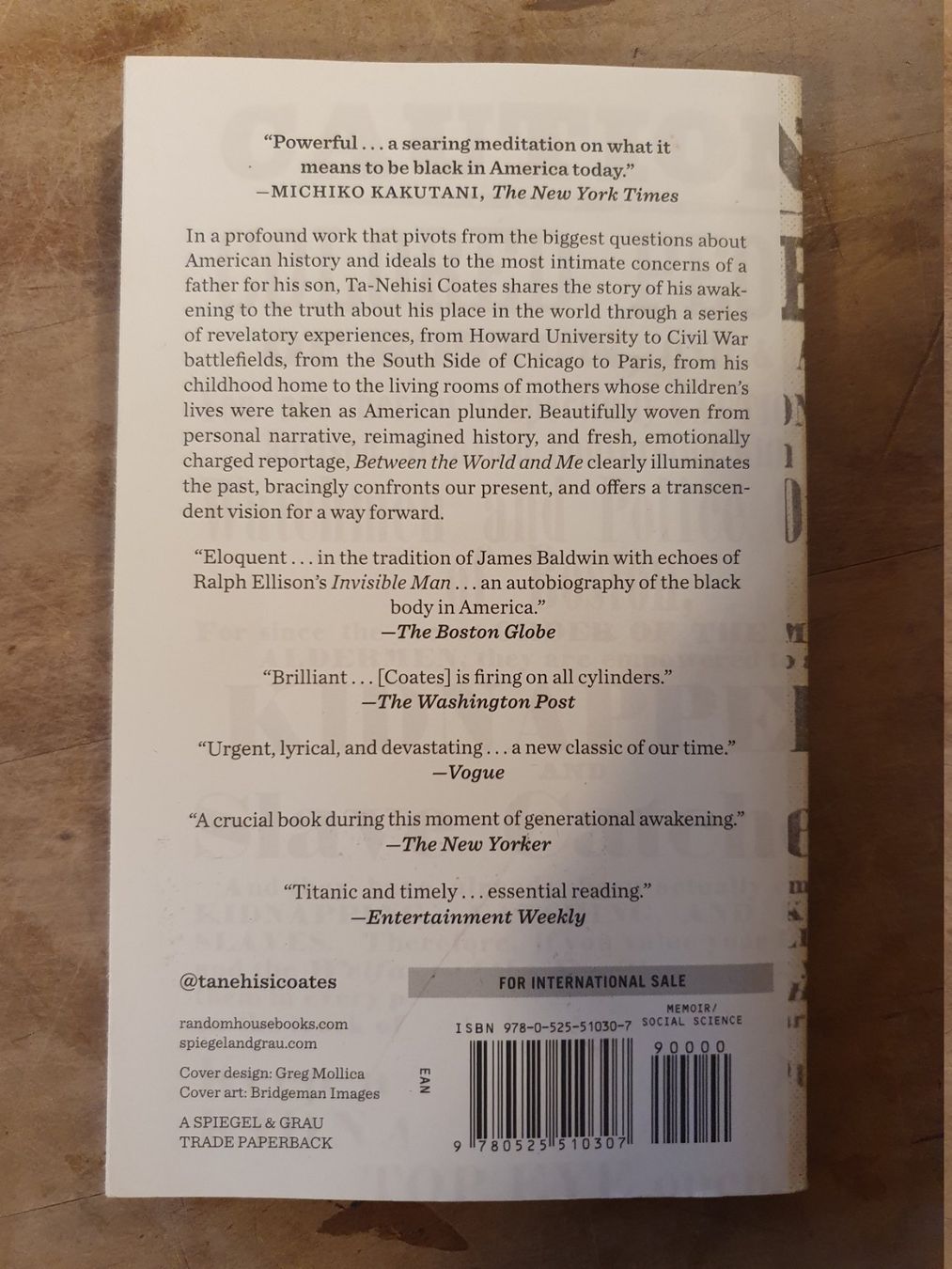 Between The World And Me Ta-Nehisi Coates (Gebraucht) in Zürich für CHF ...