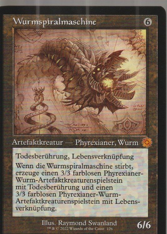 Magic The Gathering MTG Retro Frame Artifact 126 Wurmspiralm (Neu ...