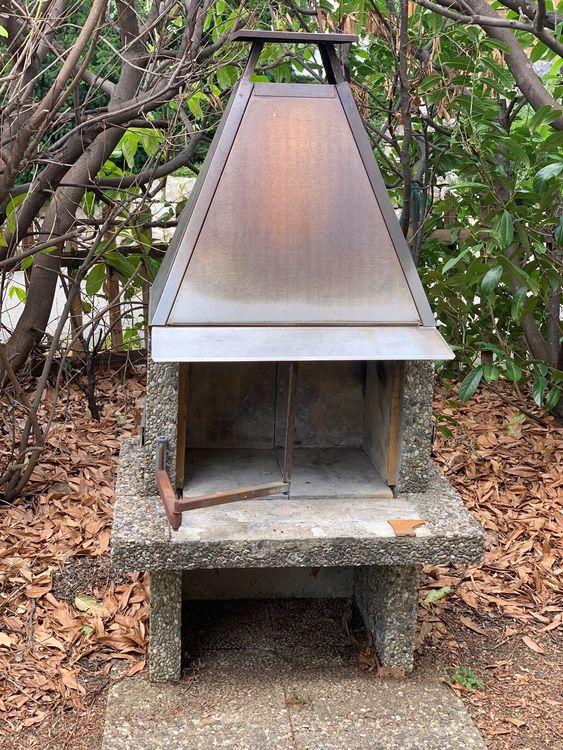 Cheminée, Aussengrill massiv mit Inox-Hut und viel Zubehör (Gebraucht ...