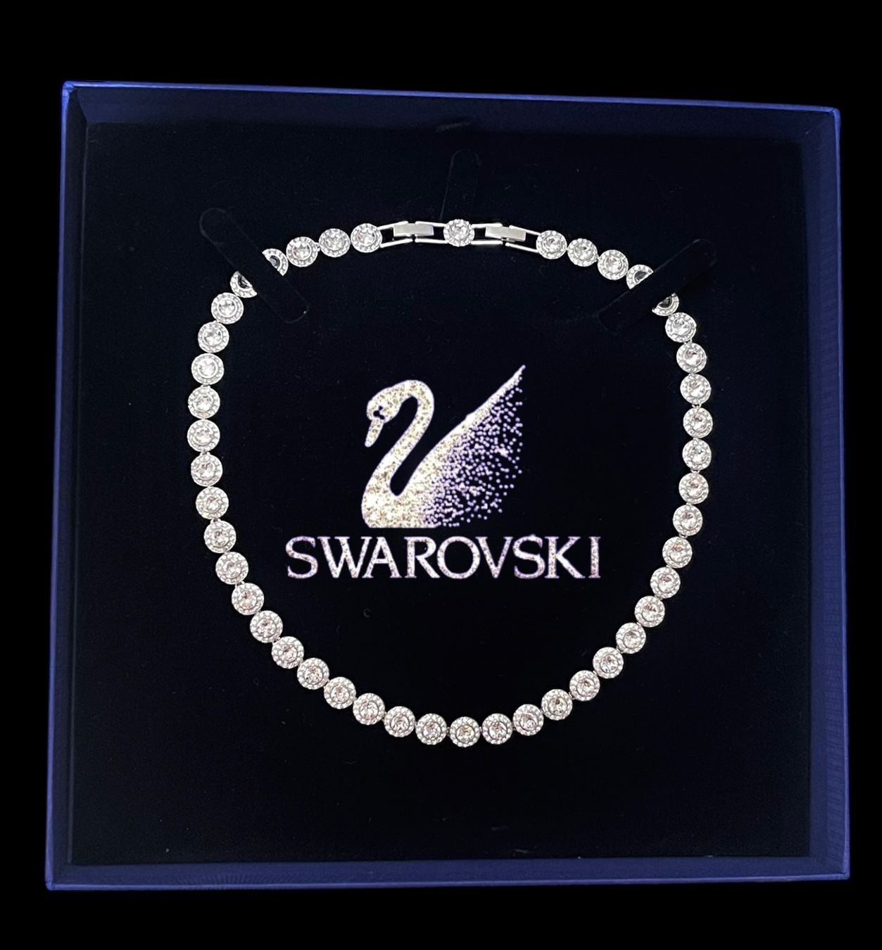 SWAROVSKI HALSKETTE KETTE COLLIER TRAUM UNA ANGELIC SILBER (Neu und ...