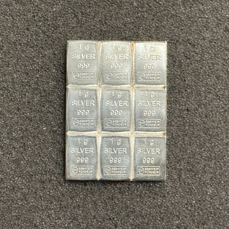 9 x 1 gramm Silber Barren ESG Combibar (Gebraucht) in Reitnau für CHF ...