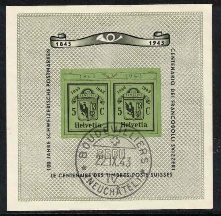 1943 Genfer Block W18 mit schwarzem ʘ | Kaufen auf Ricardo