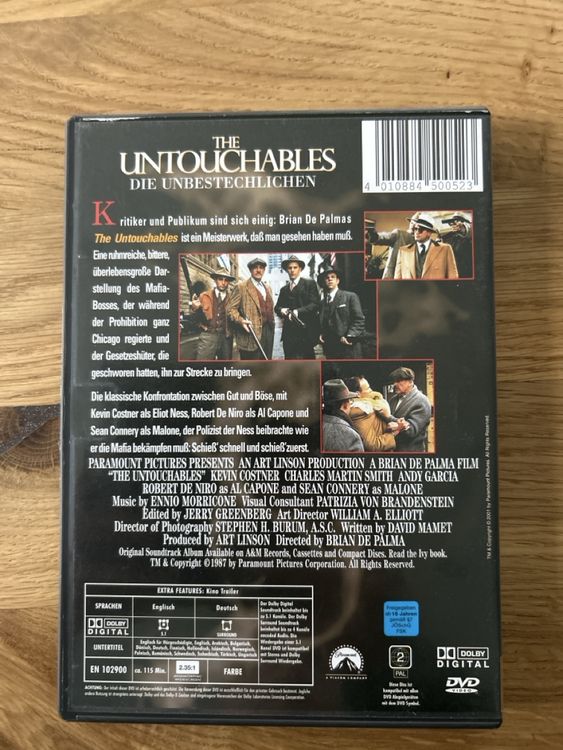 DVD THE UNTOUCHABLES / DIE UNBESTECHLICHEN (Gebraucht) in Arth für CHF 3 – mit Lieferung auf ...