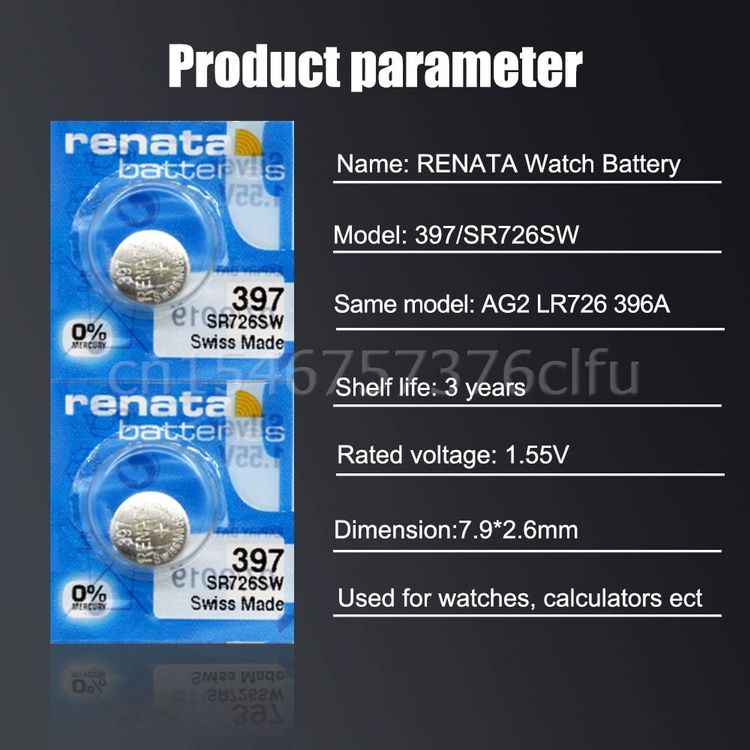 2 Uhrenbatterien Renata 397 (Neu und originalverpackt) in Diepoldsau ...