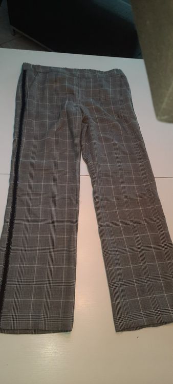 Gr 44 32 Damen Karierte Hose Mac Chiara Galloon Schwarz Weiß Kaufen