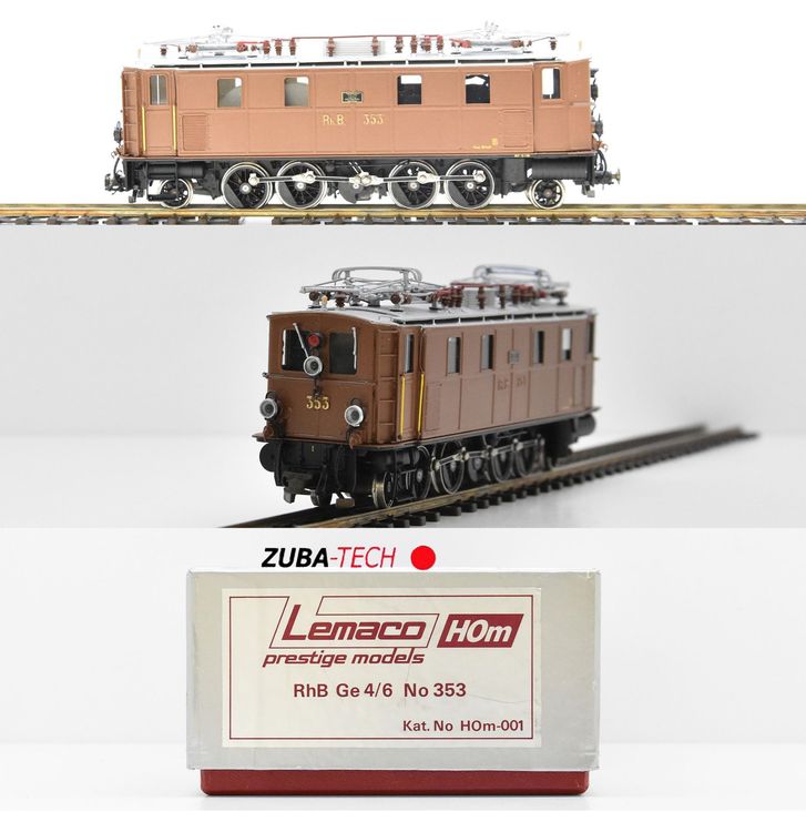 Lemaco H0m-001E-Lok Ge 4/6 RhB H0m Messing GS Analog OVP (Neu (gemäss ...