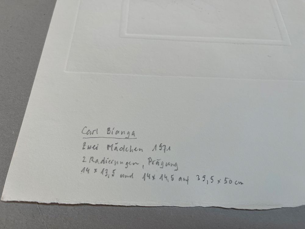 Carl Bianga 1971 RADIERUNG SIGNIERT NUMMERIERT (Gebraucht) in Gersau ...