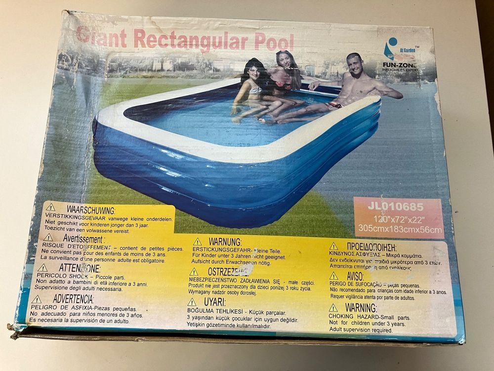 Aufblasbarer Pool. Masse: 305cm x 183cm x 56 cm (Gebraucht) in Zürich ...