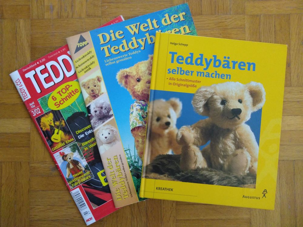 3 Bastelhefte, Teddybären Kuscheltiere, Bastel-Anleitung Set (Gebraucht ...