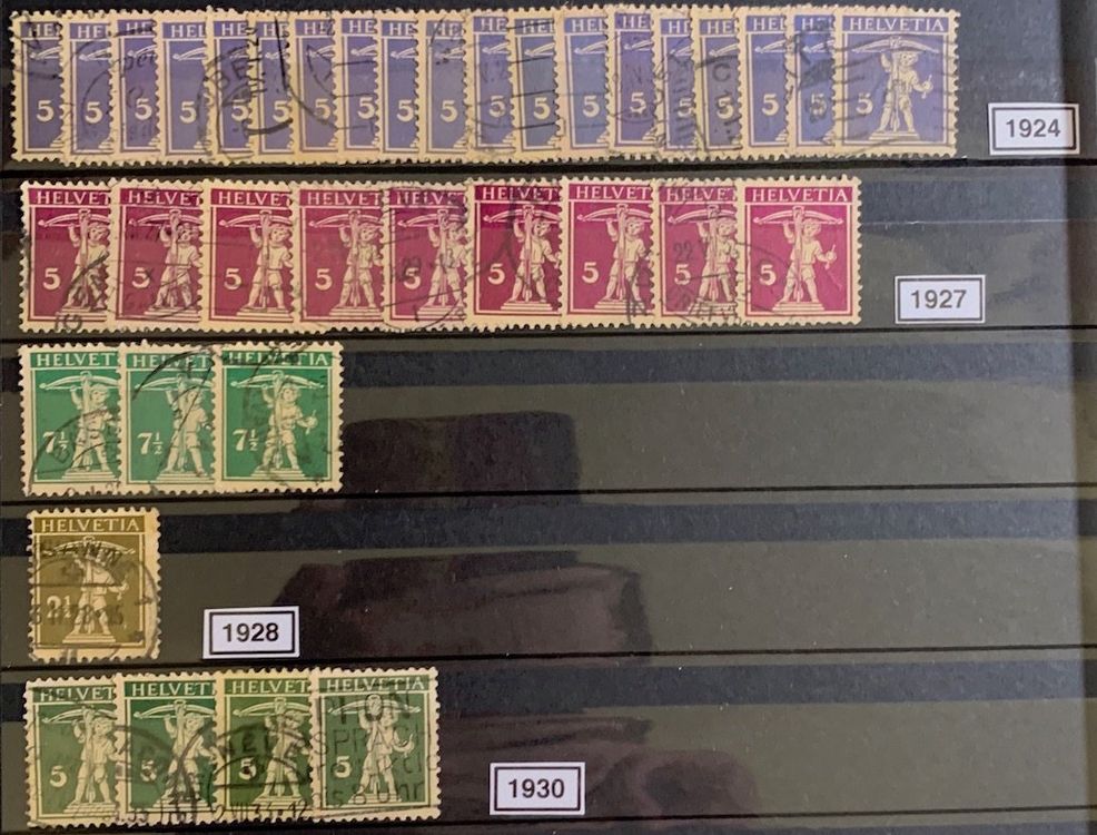 Timbres suisses 1924 1927 1928 1930 Tell's son (Gebraucht) in Lausanne für CHF 1.1 – nur ...