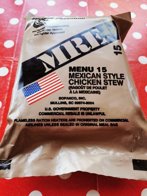Original US Army MRE Menu #15 Mexican Chicken Insp. 2/25 | Kaufen auf ...
