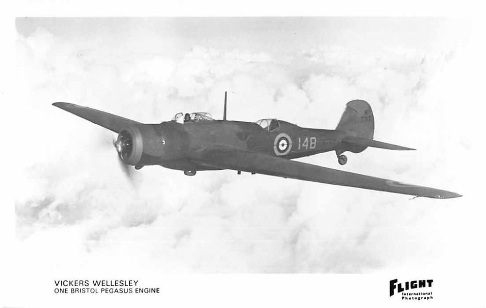 Schöne Ansichtkarte Aviatik VICKERS WELLESLEY (Gebraucht) in Winterthur ...