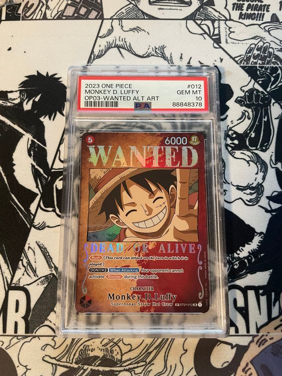 One Piece Wanted Monkey D. Luffy ST01-012 PSA 10 Gem Mint (Neu (gemäss Beschreibung)) in Dättwil ...
