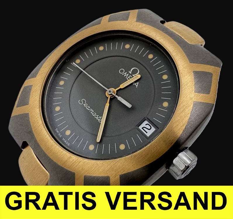 OMEGA 120M SEAMASTER Herren Armbanduhr Titan-18K 750 Gold (Gebraucht ...