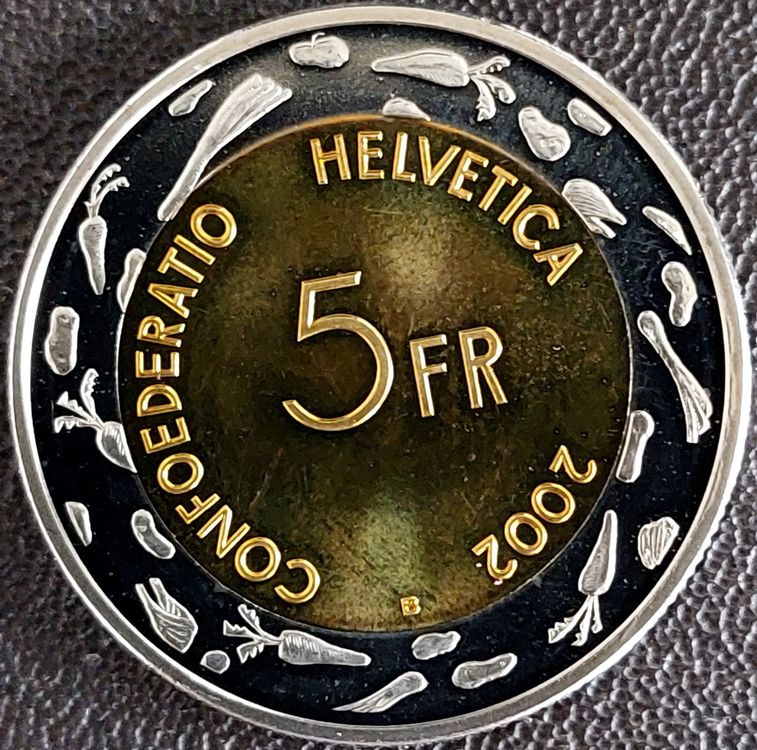 5 Fr. Gedenkmünze 2002 stgl Escalade / aus Münzsatz (Neu (gemäss Beschreibung)) in Arch für CHF ...