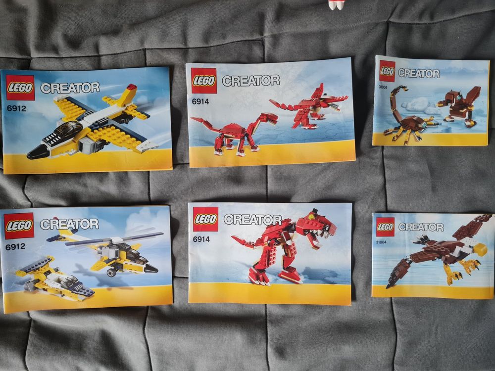 Lego Creator 3-in-1 Sets 6912 Flieger-6914 Dino-31004 Vögel (Gebraucht ...
