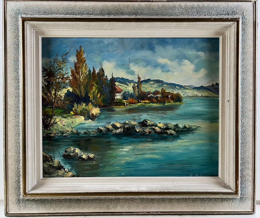 Ausblick auf den See gemälde Signiert. (Gebraucht) in Neuhausen am Rheinfall für CHF 10 – nur ...