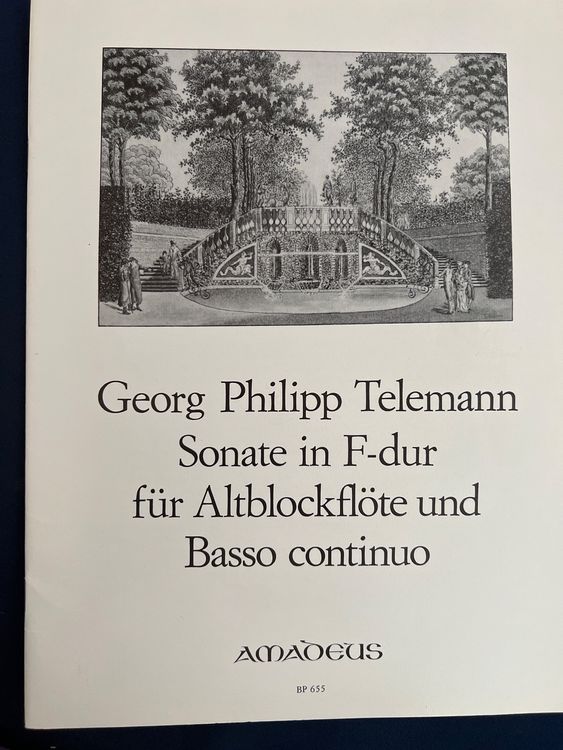 Noten - Sonate in F-Dur - Altflöte Basso continuo - Telemann (Gebraucht ...
