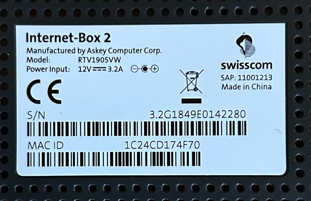 Swisscom Router Internet-Box 2 (Gebraucht) in Wichtrach für CHF 10 ...