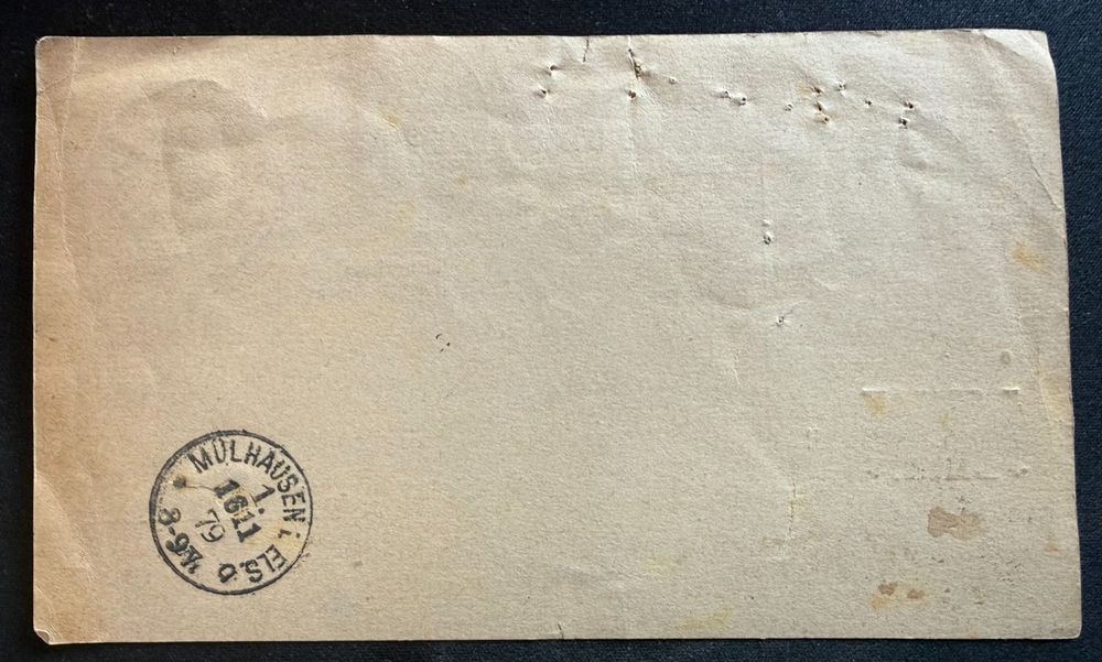 1879 – Nachnahme-Beleg Bern – Mulhouse - mit 1 Fr. Helvetia! (Gebraucht ...