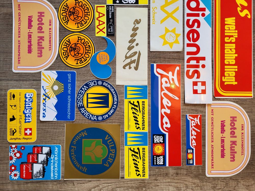 Sticker Flims Laax Falera Arosa Disentis Vulpera Grindelwald (Neu ...