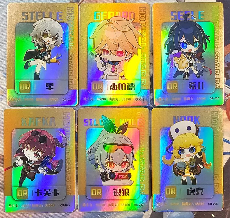 Honkai Star Rail TCG - Set of 4 cards QR Holo (Neu (gemäss Beschreibung ...