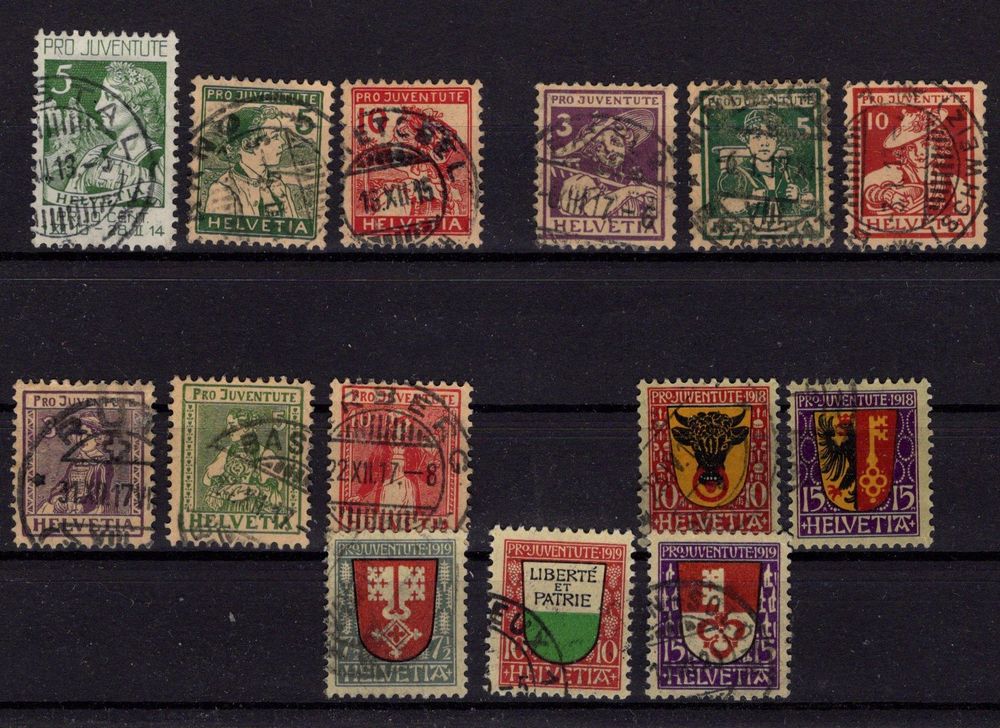 R397 / Pro juventute 1915-1919 (Gebraucht) in Ste-Croix für CHF 25 – mit Lieferung auf Ricardo ...