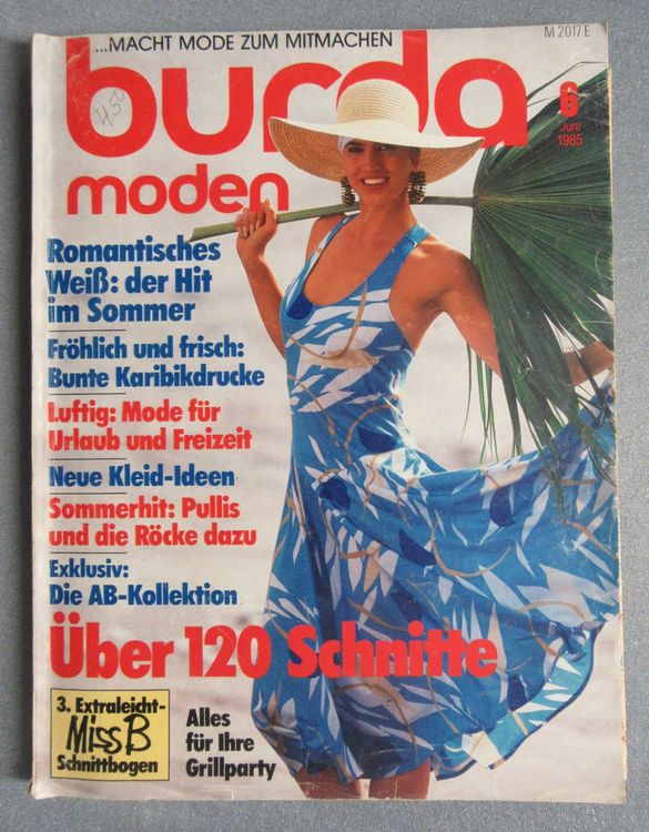 burda moden - Nähheft von 1985 - mit Schnittbogen (D'occasion) à pour CHF 2 – avec livraison ...