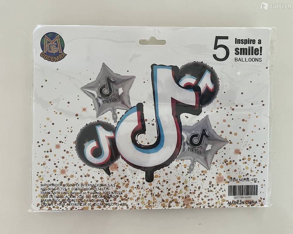 Tik Tok Folienballon (Neu und originalverpackt) in horn für CHF 5.5 ...