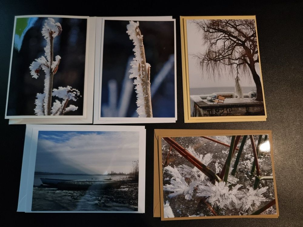 5 Karten / Motiv: Winter (handgemacht) (Neu (gemäss Beschreibung)) in Zumikon für CHF 5 – mit ...