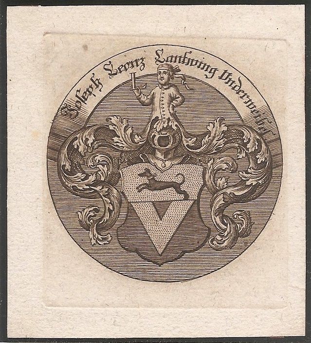 Ex-libris héraldique LANDWING (ou LANDTWING), Joseph Leonz (Gebraucht ...