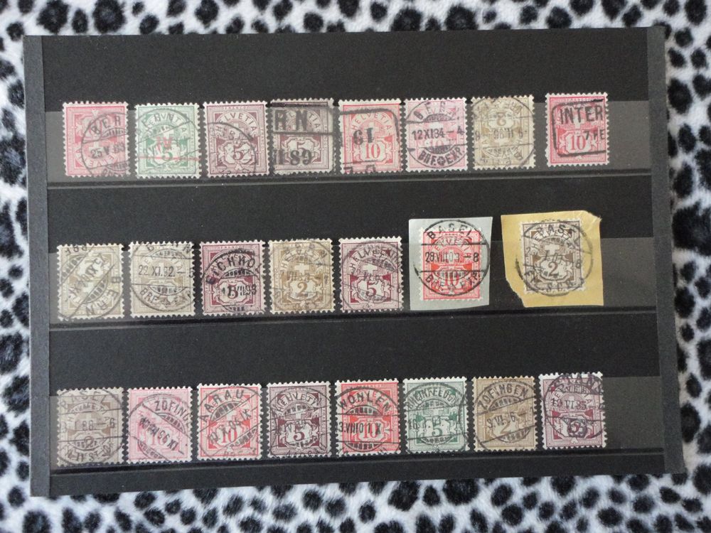 Wertziffermarken - auf Steckkarte - ab CHF 1.-- !!! (Gebraucht) in Thun für CHF 1 – mit ...