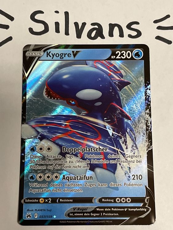 Kyogre V 037/159 Zenit der Könige Crown Zenith Deutsch (Neu (gemäss ...