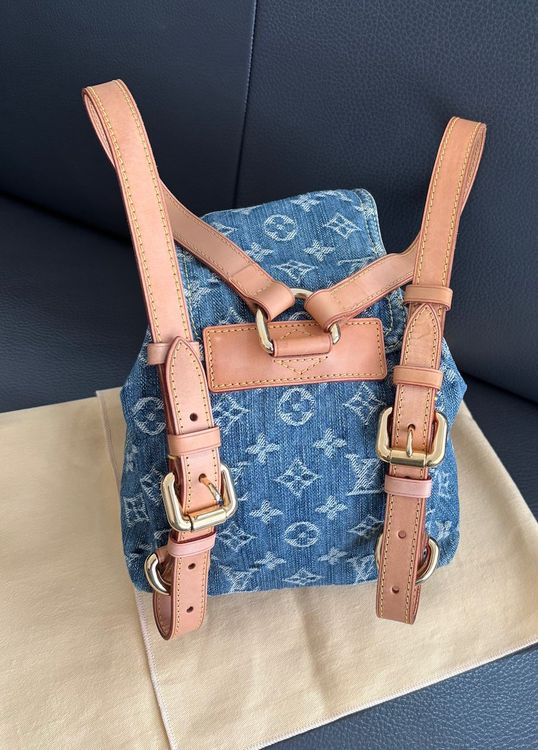💋 Louis Vuitton MNG Denim Sac a Dos PM Rucksack (Gebraucht) in ...