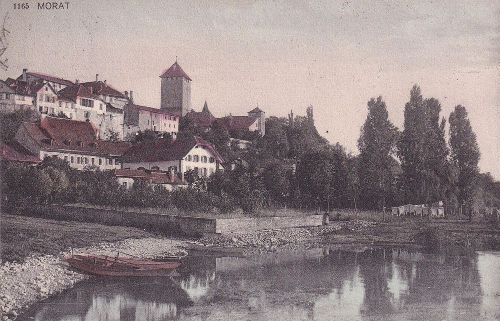 Morat Murten Gesamtaufnahme Handcolor 1913 FR (Gebraucht) in Büren NW für CHF 6 – mit Lieferung ...