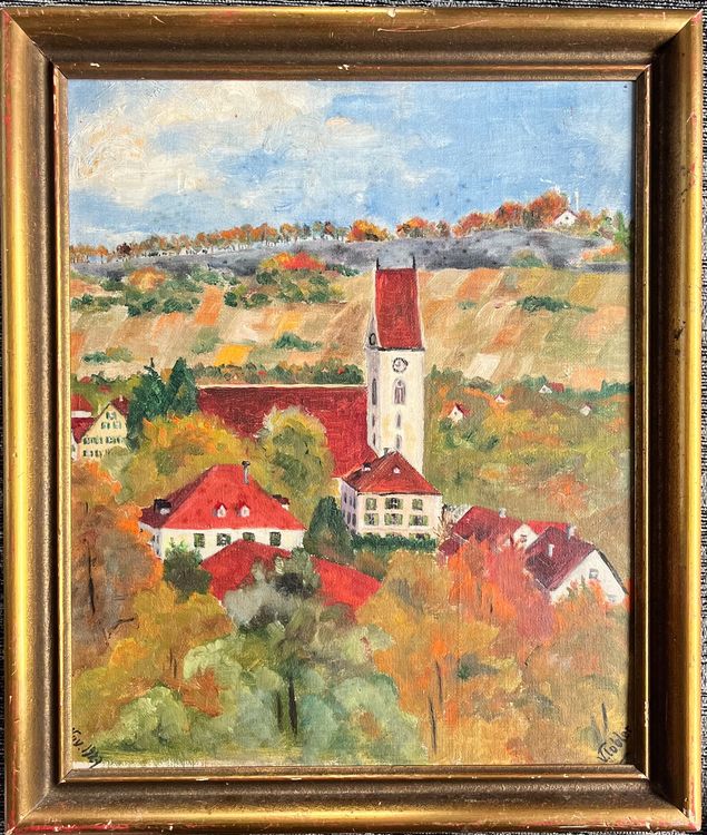 Antike Dorf Ansicht Gemälde, Unleserlich Signiert (Gebraucht) in Root für CHF 114 – nur Abholung ...