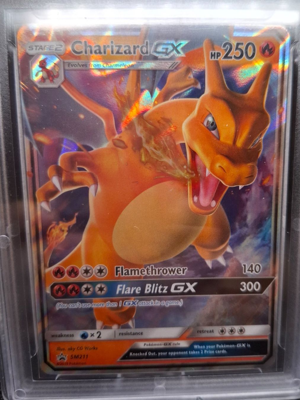 Charizard GX – Hidden Fates Tins – SM211 – GMA 9 - Mint /46 (Neu ...
