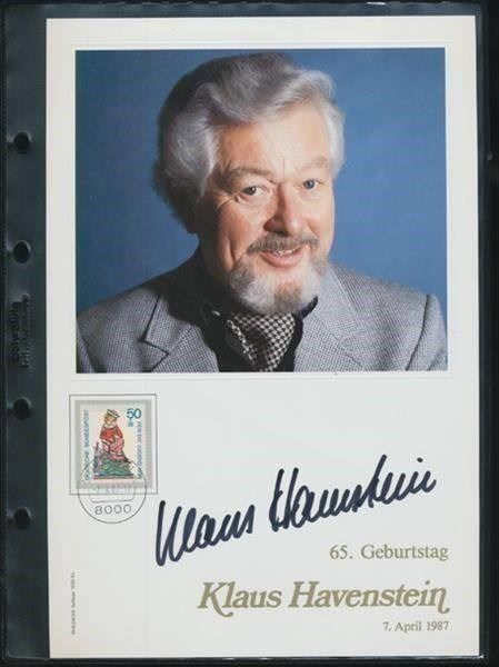 Original-Unterschrift Klaus Havenstein | Kaufen auf Ricardo