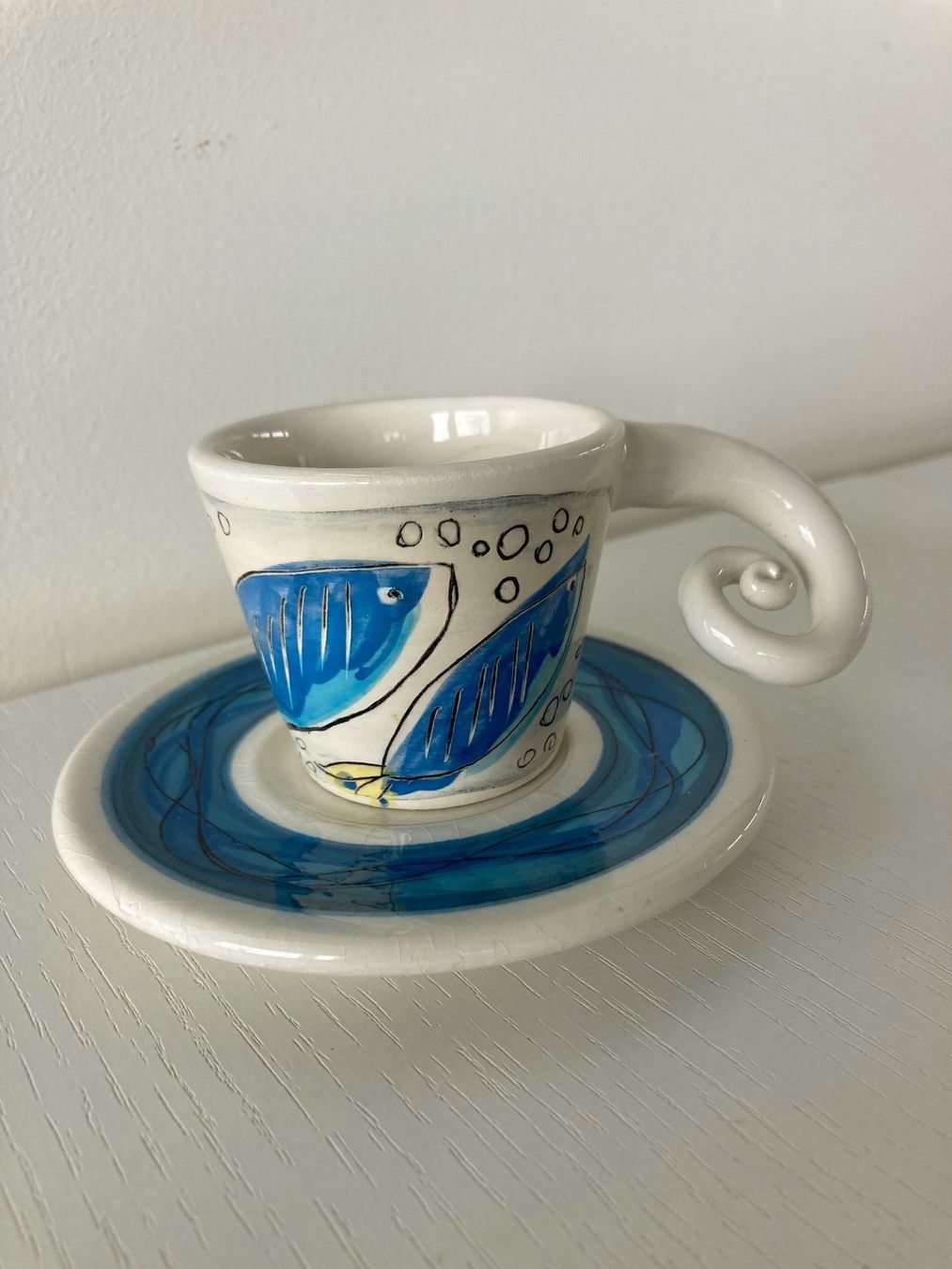 Tasse et sous-tasse Futuro d'Arte - Fabriqué en Italie! (Neuf avec ...