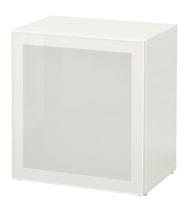 3x BESTÅ Regal mit Glastür, weiß/Glassvik weiß/Frostglas (Gebraucht) in ...