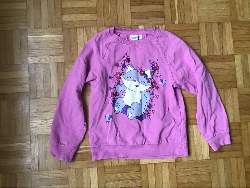 Name it Marke (Np25F) Pulli Fuchs Gr. 122-128 rosa Frühling (Gebraucht ...