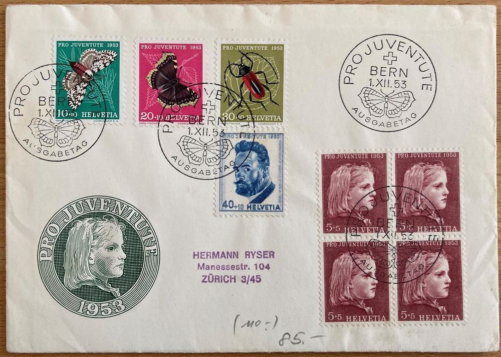 FDC Pro Juventute 1953 illustriert, SBK 80 Fr. (Gebraucht) in Flawil für CHF 12 – mit Lieferung ...